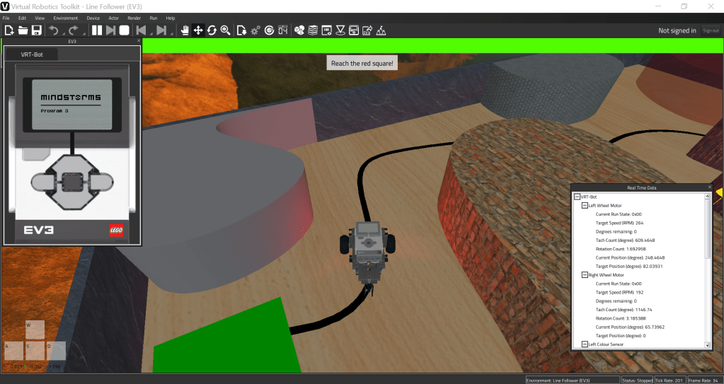 First Experience of Virtual Robotics Toolkit (VAT) – The Coding Fun